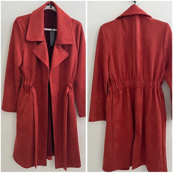 Alice Blue | Jackets & Coats | Alice Blue Long Trench Coat Burnt Orange ...